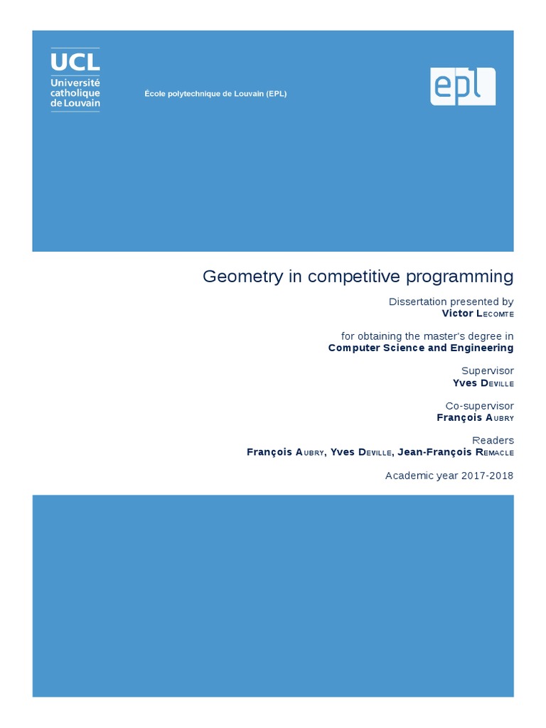 Geometry in Competitive Programming: Victor L | Download Free PDF | Sphere | Computer Program