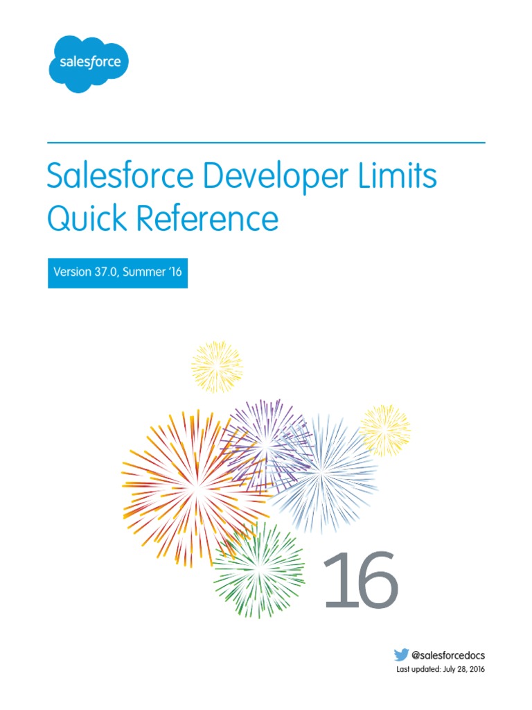 Salesforce App Limits Cheatsheet Pdf Salesforce Zip File Format