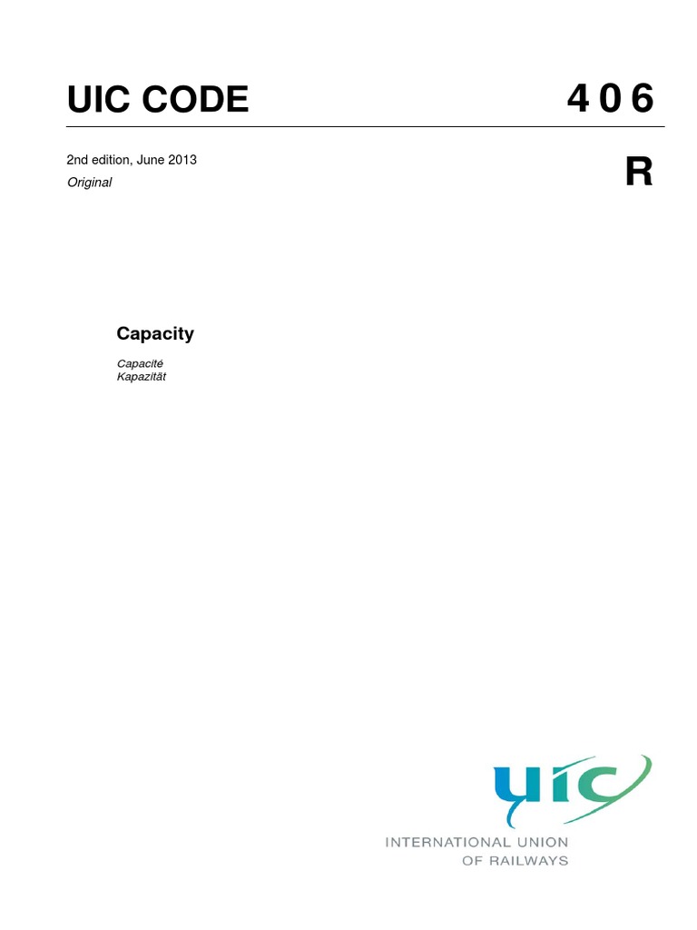 UIC Leaflet 406 | PDF | Evaluation | Time