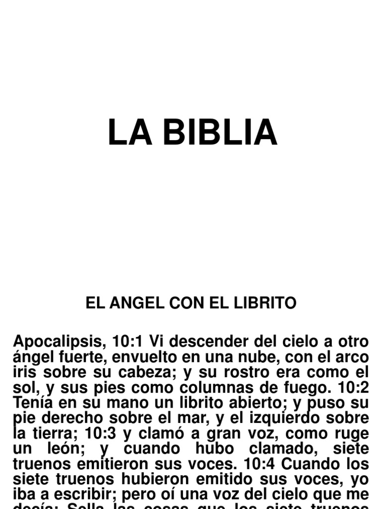 67-LA - BIBLIA-Apocalipsis Capitulos 10, 11 y 12 | PDF | Elijah ...
