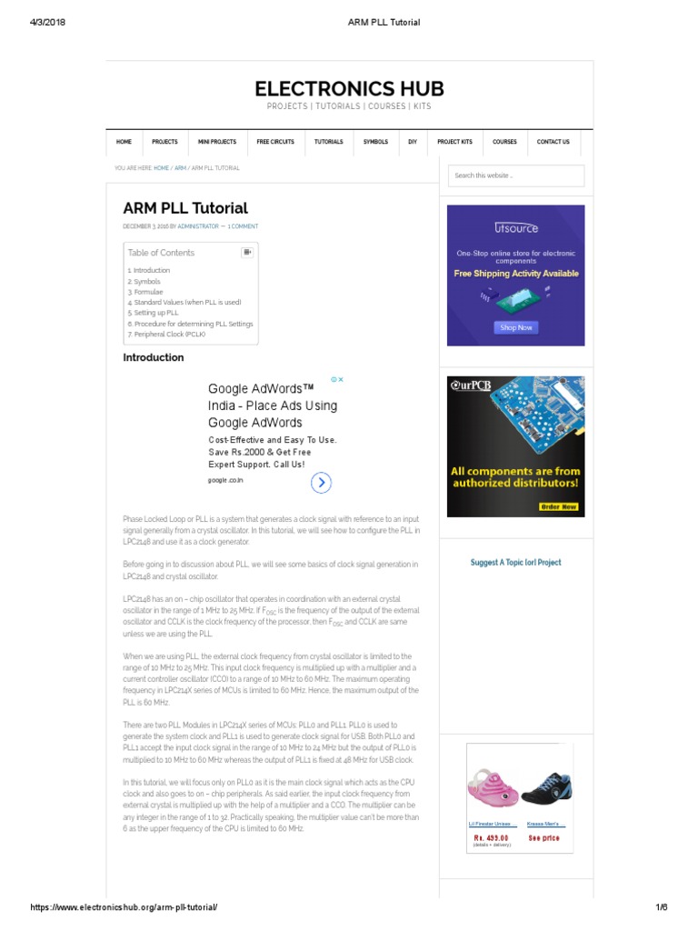 ARM PLL Tutorial | Download Free PDF | Hertz | Manufactured Goods