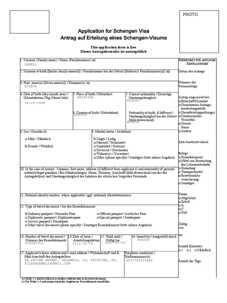 Application Form Original - en PDF | PDF