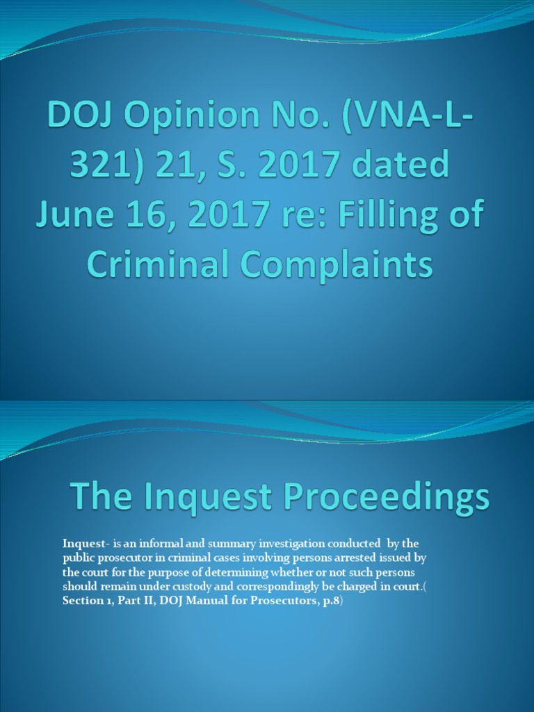 The Inquest Proceedings | Prosecutor | Arrest