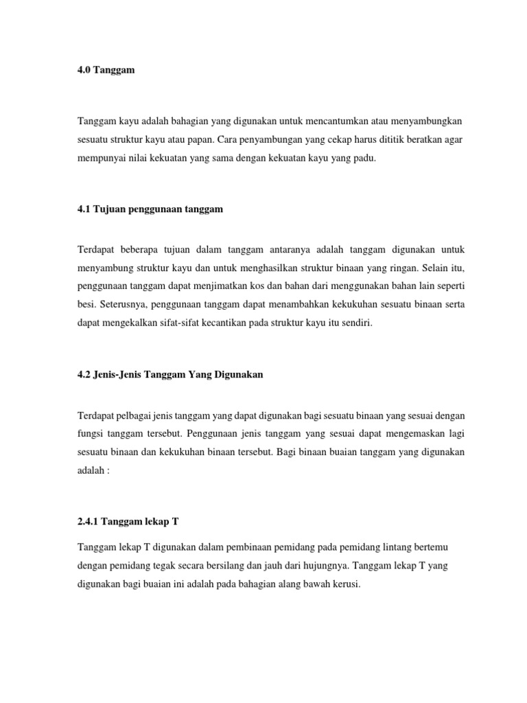 Jenis Tanggam | PDF | Griya & Taman