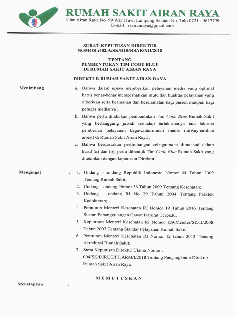 SK Code Blue02012019 | PDF