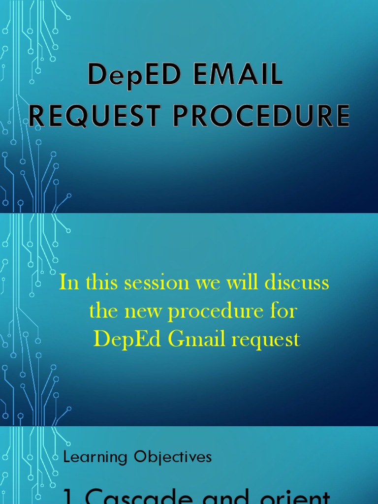 DepED Email Request Procedure | PDF | Gmail | Online Services