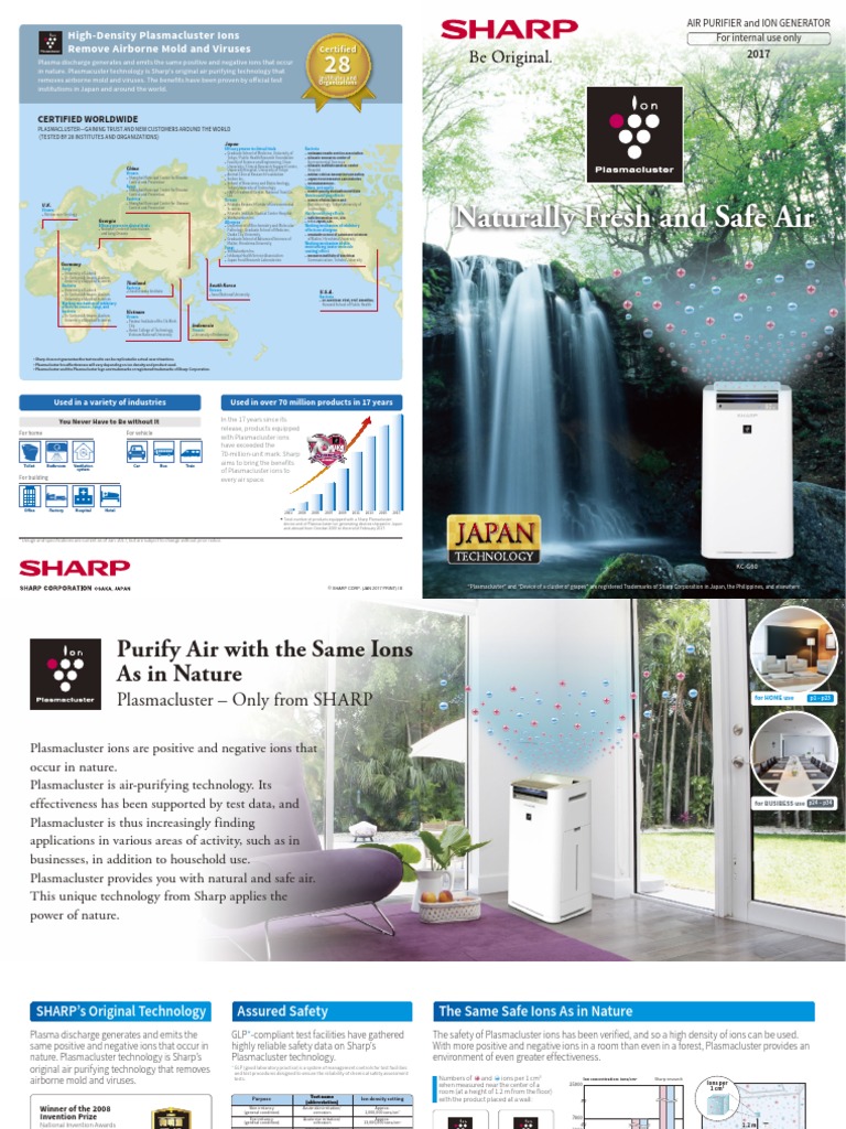 Sharp Air Purifier Brochure | PDF | Toxicity | Dust