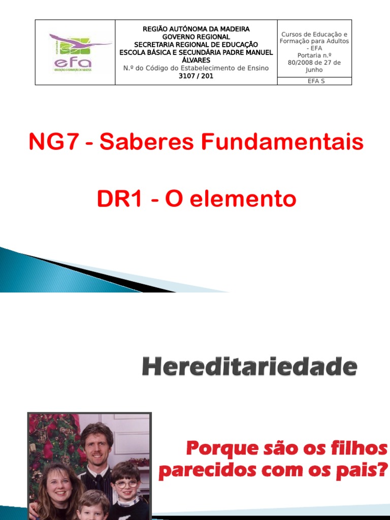 Genética e Hereditariedade STC NG7 DR1 | PDF | Dominância (genética) | Alelo