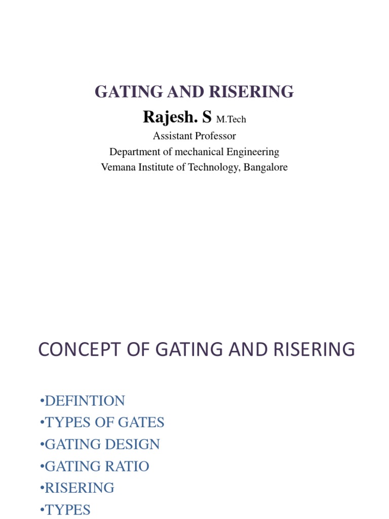 Gating and Riser in Casting | PDF | Casting (Metalworking) | Materials
