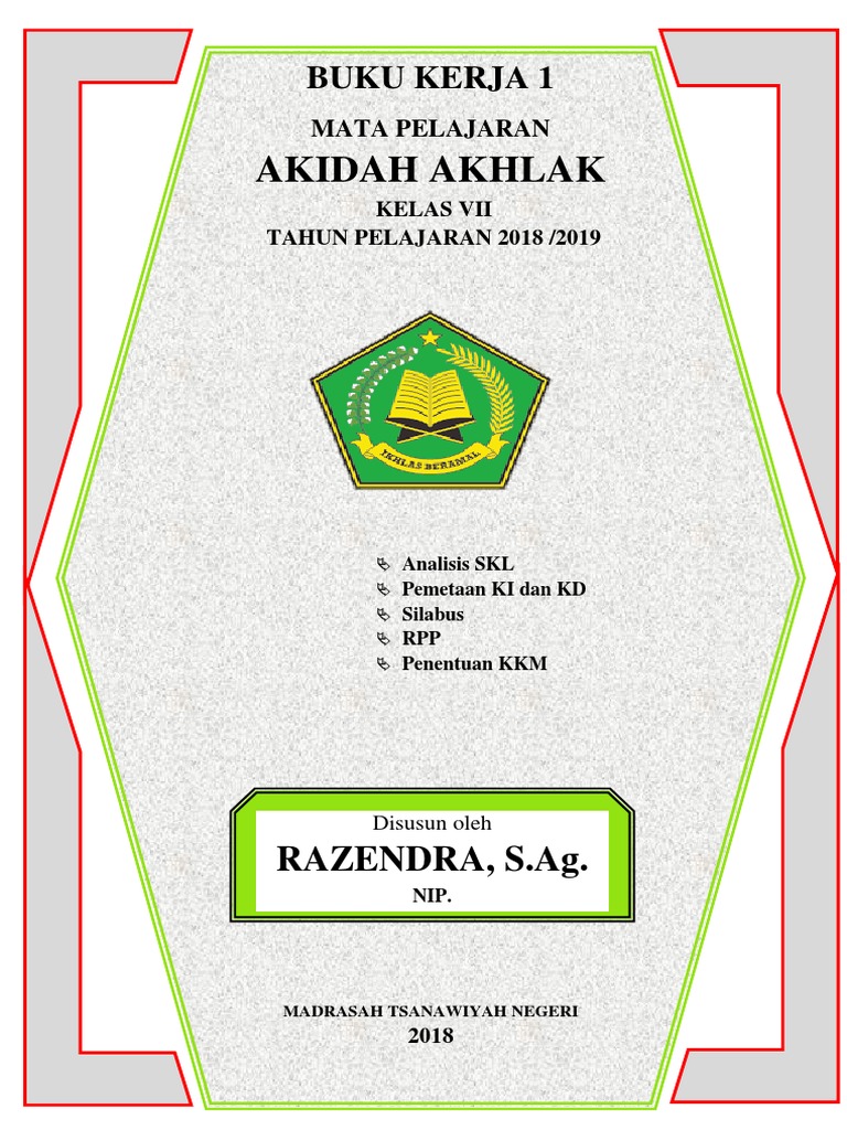 Contoh Jilid Buku Kerja 1 | PDF