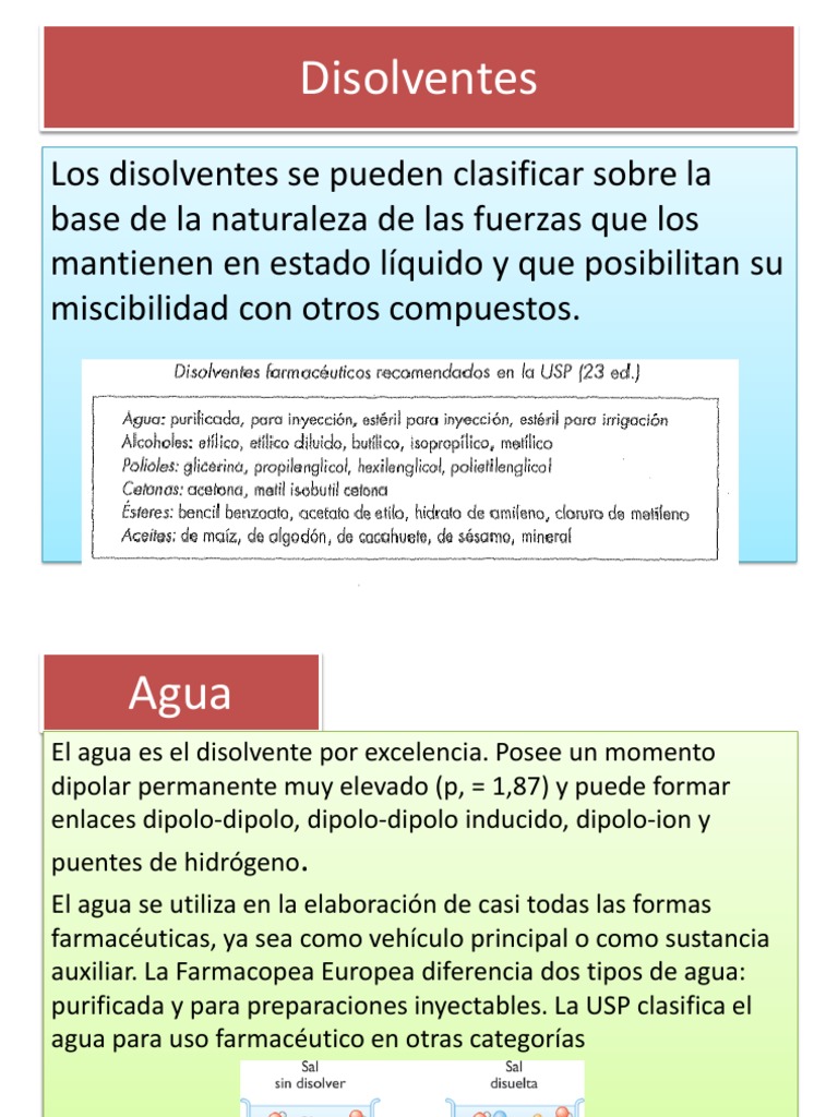 Disolventes y Conservantes | PDF | Solvente | Sustancias químicas