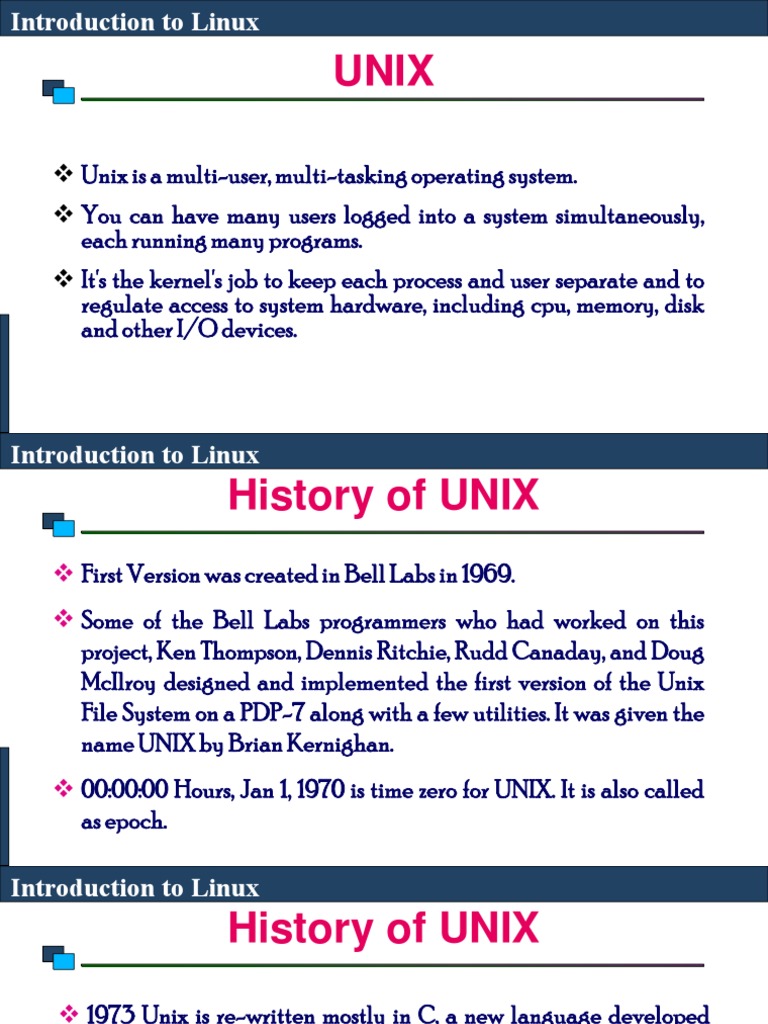 2.1 History Unix Linux | PDF | Linux | Unix