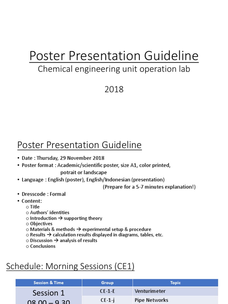 2018 Chem Eng Poster Guidelines | PDF | Science & Mathematics | Computers