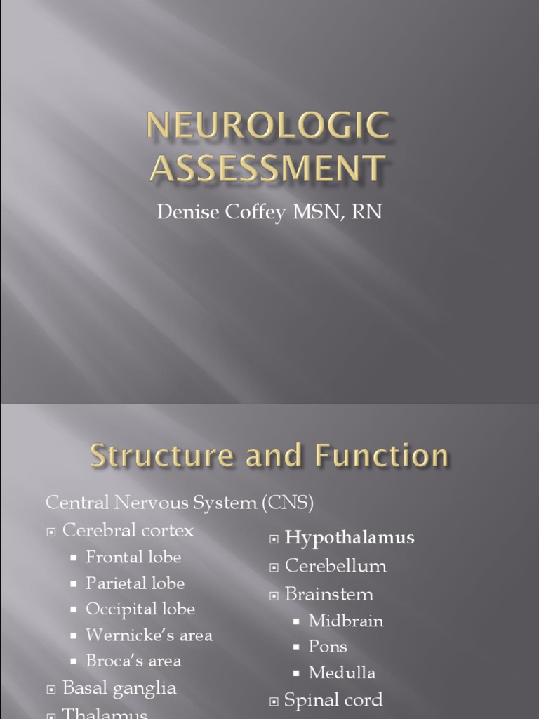 Neurologic Assessment | PDF | Central Nervous System | Neuroanatomy