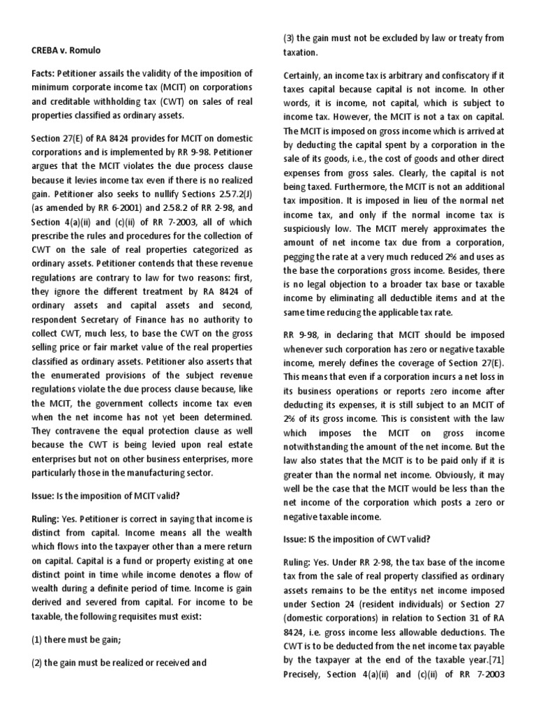 Income Compilation Tax Review | PDF | Income Tax | Trust Law