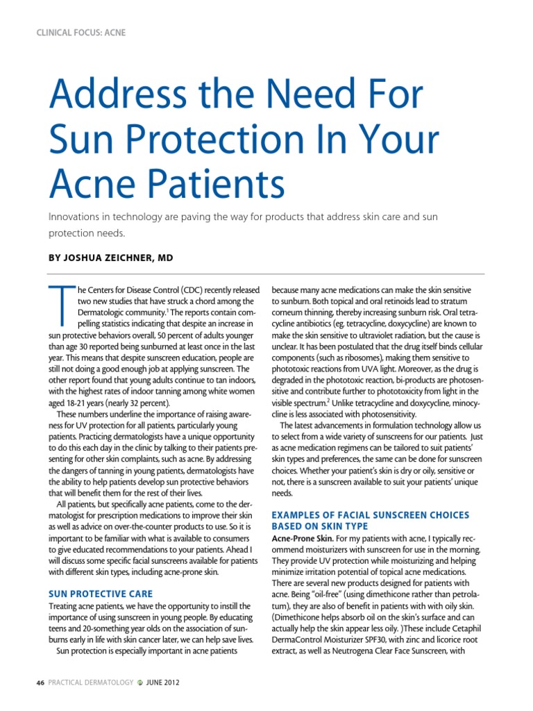 Address The Need For Sun Protection in Your Acne Patients | PDF ...