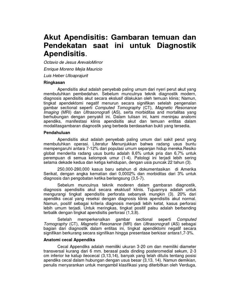 Jurnal Maju (Dengan Appendicogram) | PDF