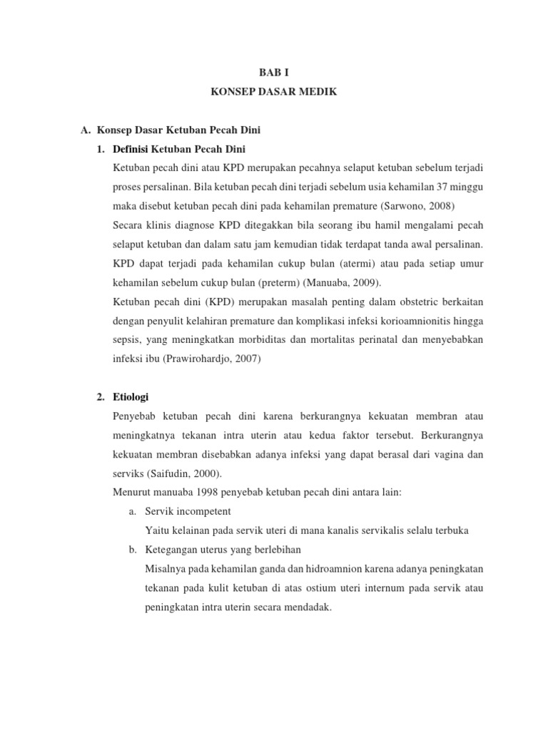 Askep Post SC Dengan KPD | PDF