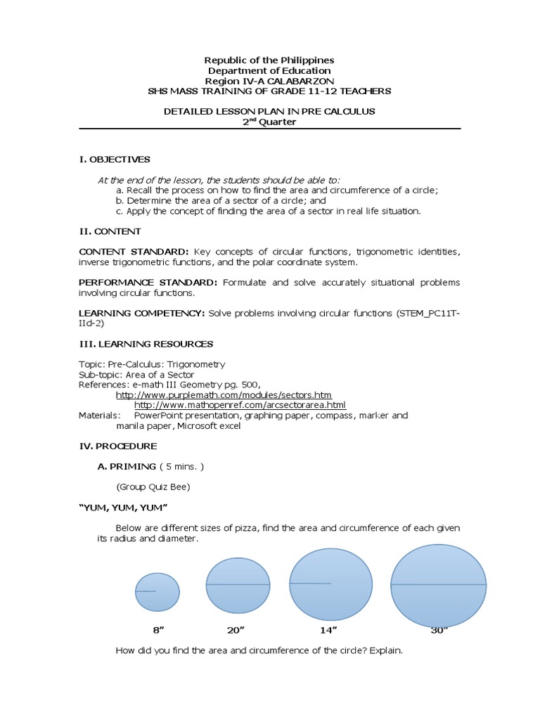 Calculating Areas of Circular Sectors and their Applications in Real ...