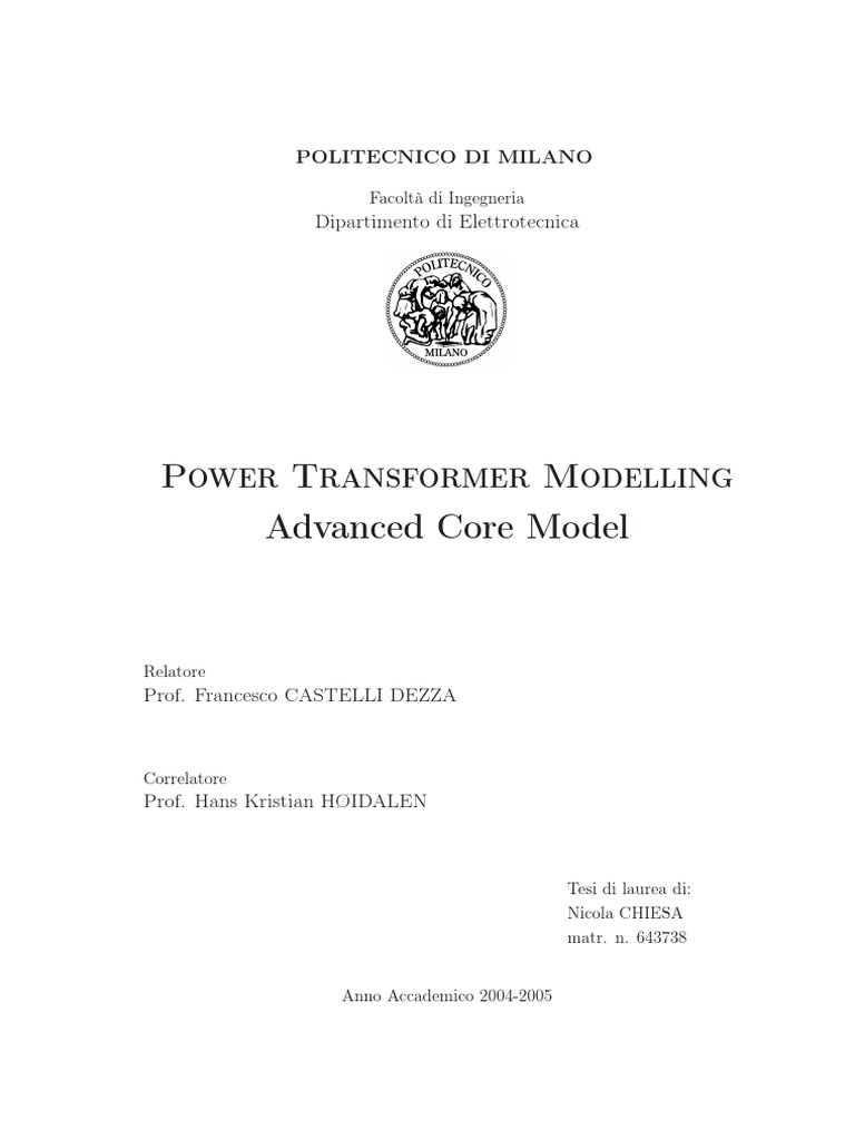 Advanced Power Transformer Modeling | PDF
