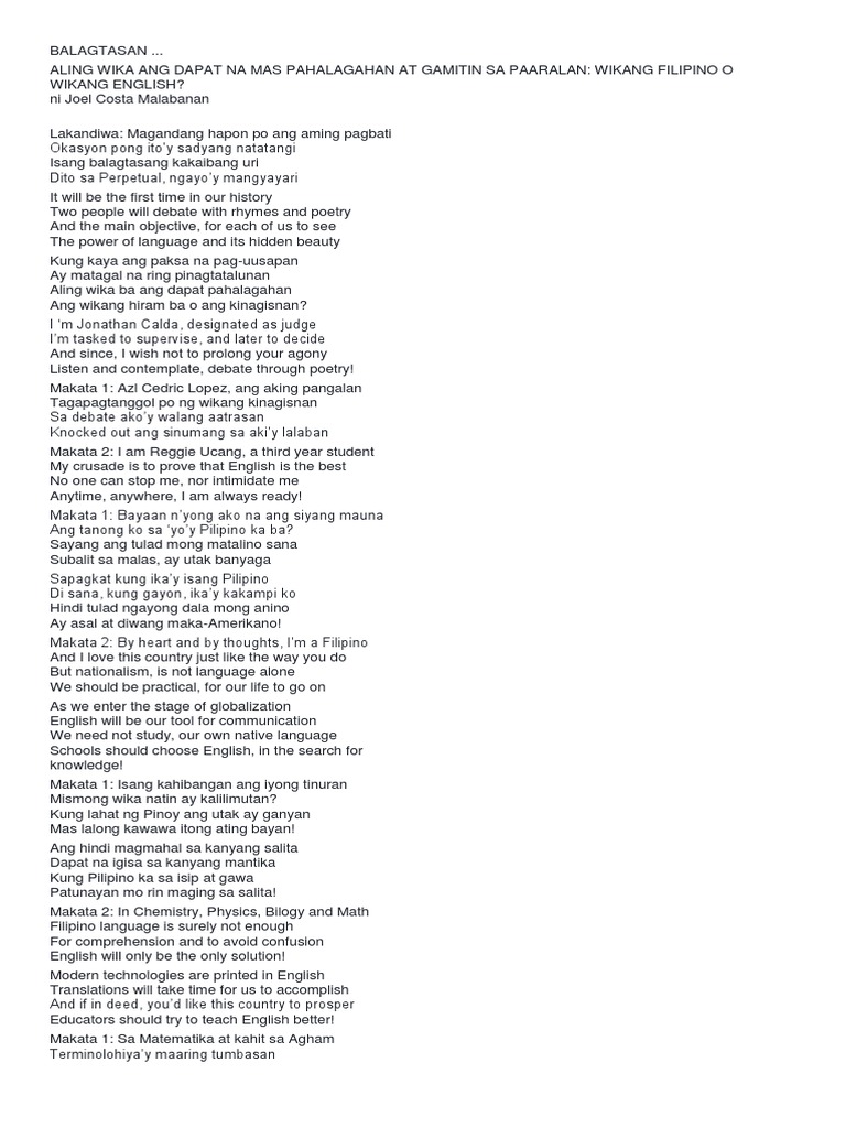 BALAGTASAN | PDF