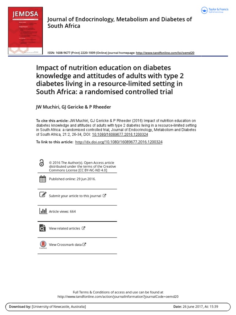 Muchiri 2016 | PDF | Diabetes Mellitus Type 2 | Health Care