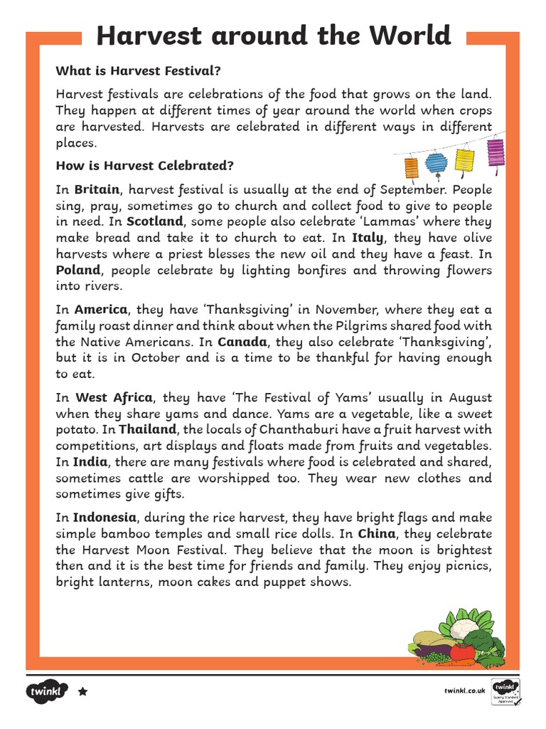 Harvest Around The World: What Is Harvest Festival? | PDF | Festival ...