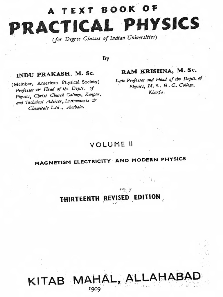 A Textbook of Practical Physics | PDF | Inductor | Capacitor