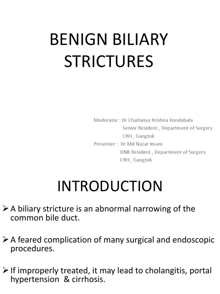 Biliary Stricture | PDF | Liver | Exocrine System