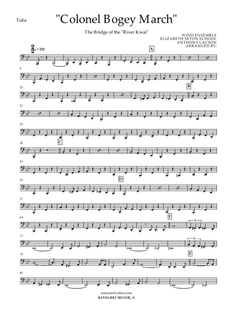 Colonel Bogey March Tuba | PDF