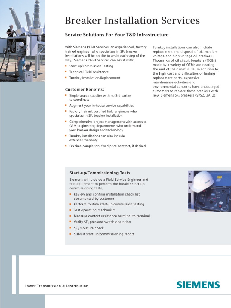 Breaker Installation Services: Service Solutions For Your T&D ...