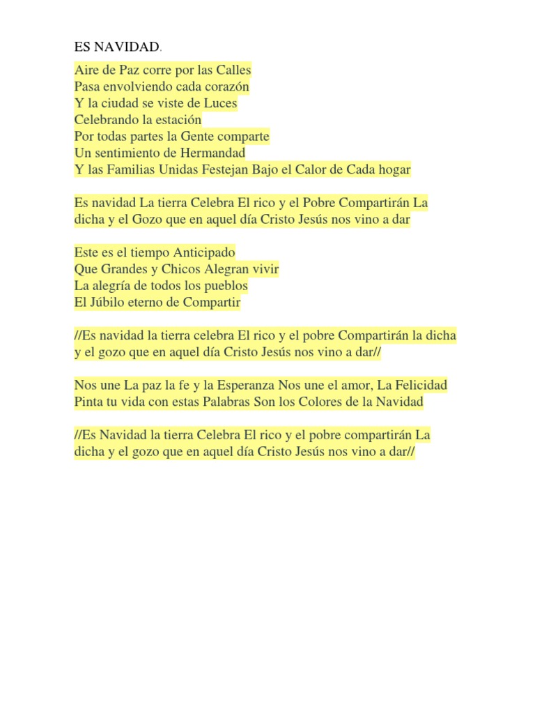 Letras Canciones de Navidad | PDF | Cristo (título) | Navidad