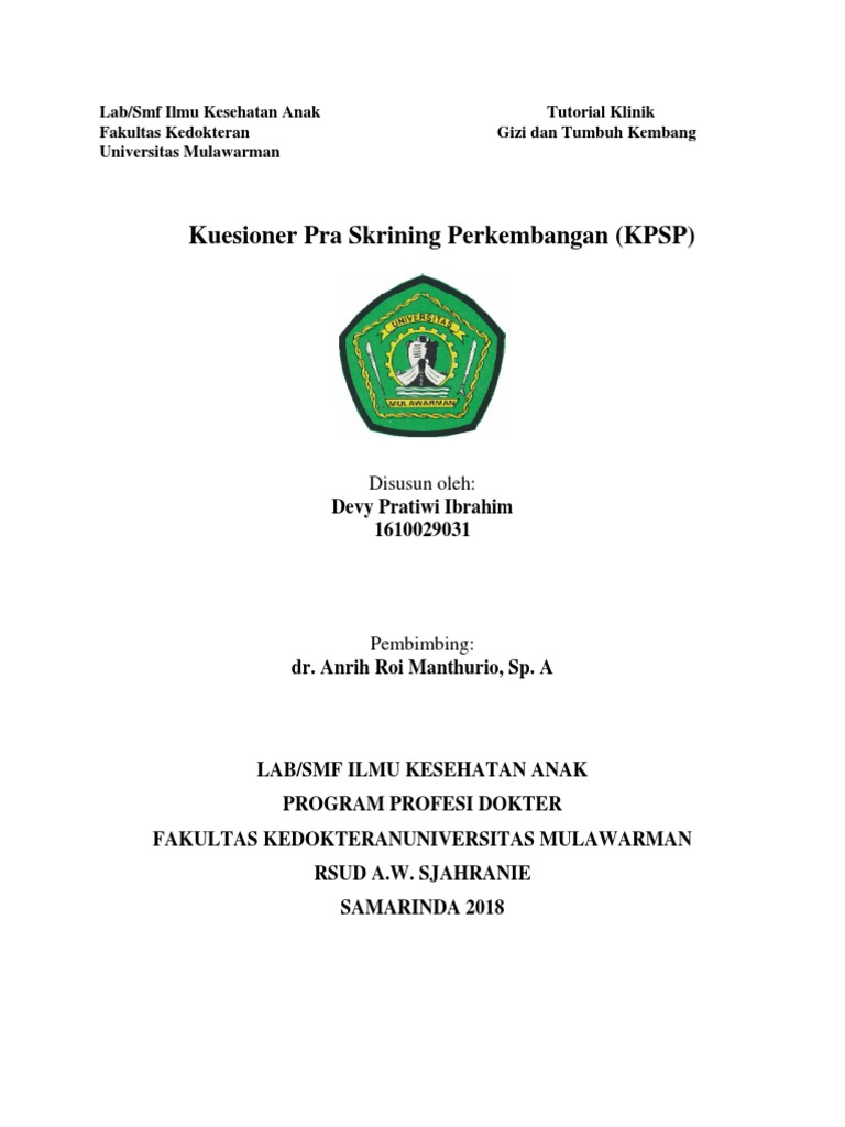 KPSP | PDF
