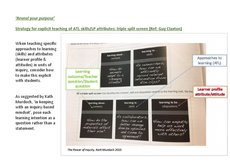 Teaching ATL Skills Through Inquiry | PDF
