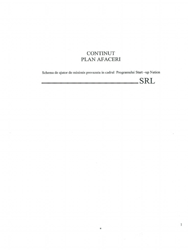 Proiect Start Up Nation 2017 - Finantat | PDF