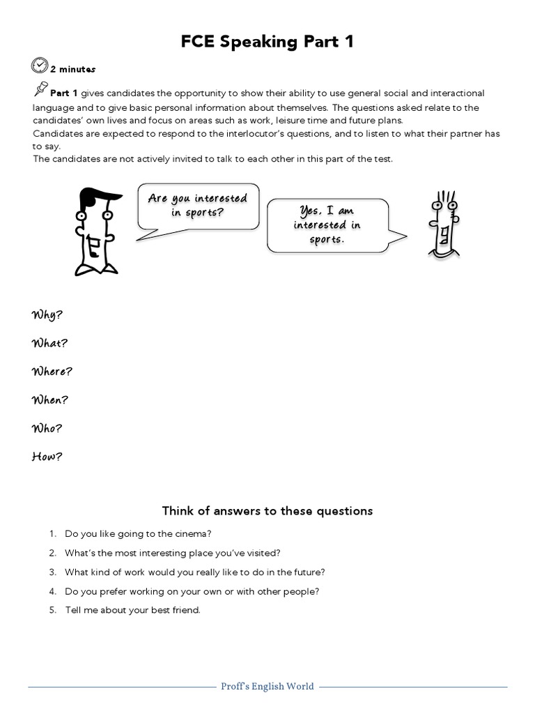 Speaking Part1 | PDF