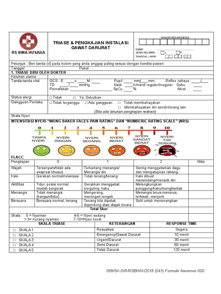 Form Asesmen IGD | PDF