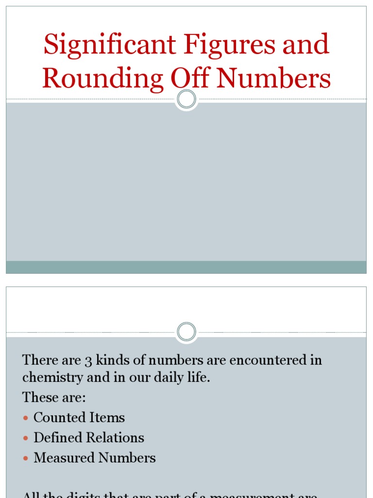 Chemistry: Significant Figures & Rounding | PDF | Significant Figures ...