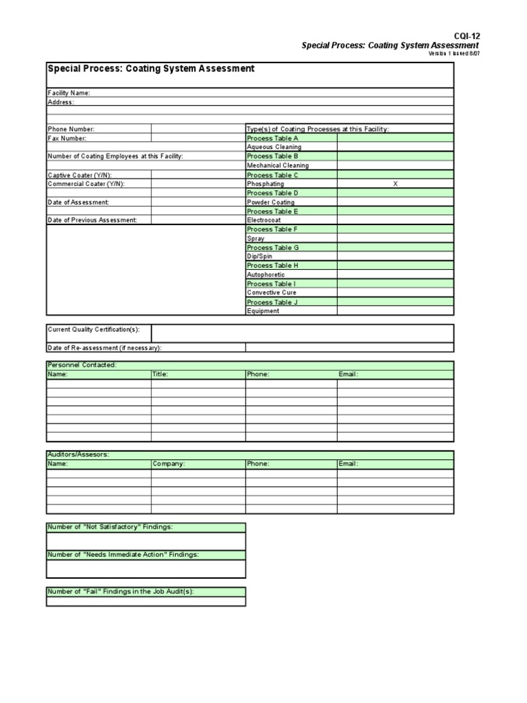 CQI-12 Coating System Assessment Guide | PDF | Specification (Technical ...