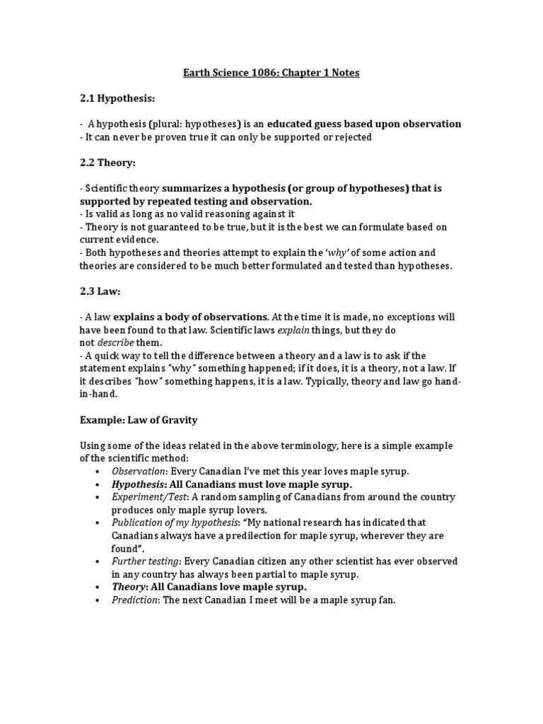 Earth Science 1086 - Chapter 1 | PDF | Big Bang | Hypothesis