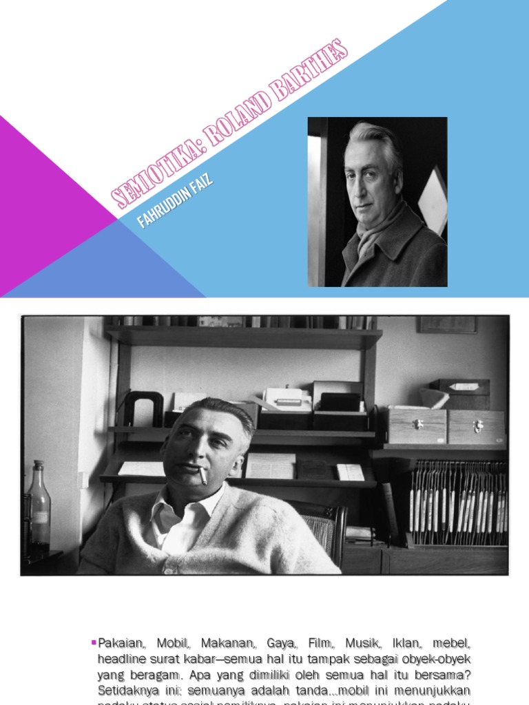 "Semiotika Barthes: Tanda, Mitos, Ideologi" | PDF