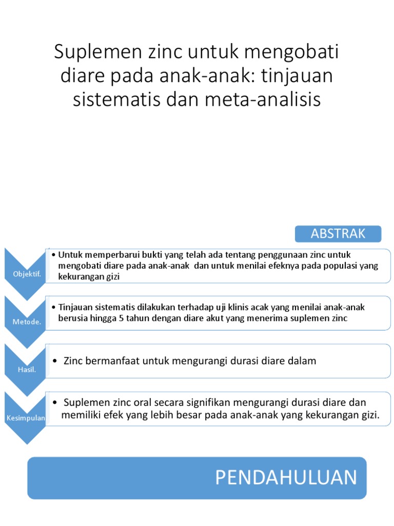 Suplemen Zinc Untuk Mengobati Diare Pada Anak-Anak | PDF