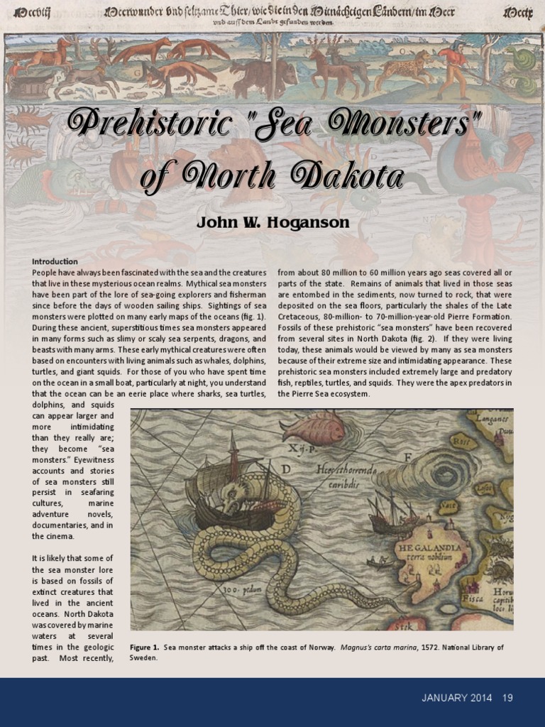 Prehistoric Sea Monsters of North Dakota | PDF | Cretaceous | Science