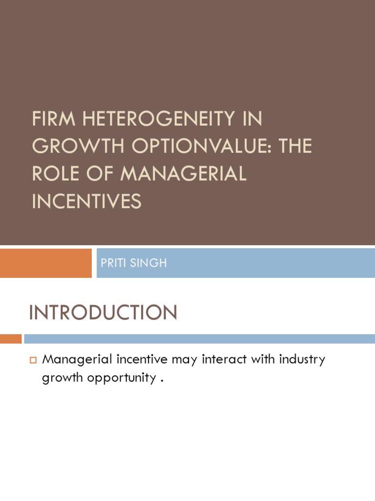 Firm Heterogeneity in Growth Optionvalue | PDF | Option (Finance) | S&P ...