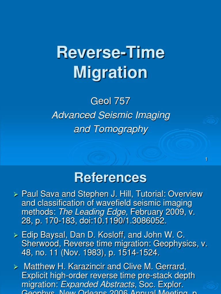 Reverse-Time Migration | PDF | Reflection (Physics) | Scattering