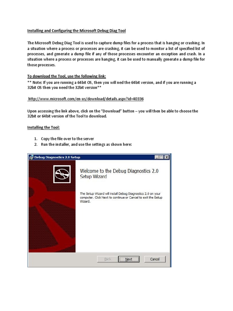 Automatically Capturing Process Crashes and Hangs with the Microsoft Debug Diagnostics Tool ...