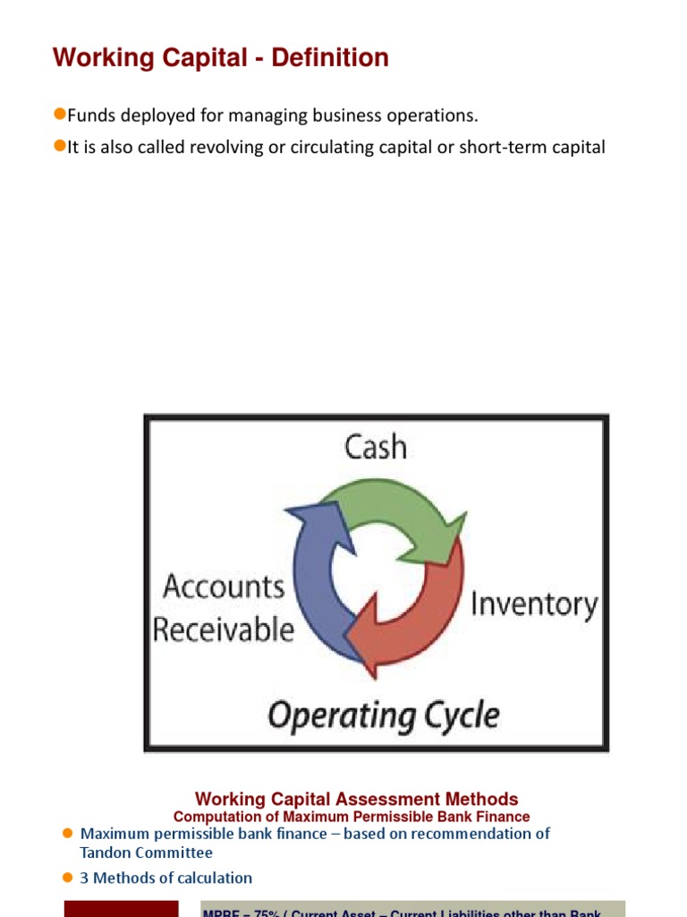 Working Capital Assessment Methods | PDF