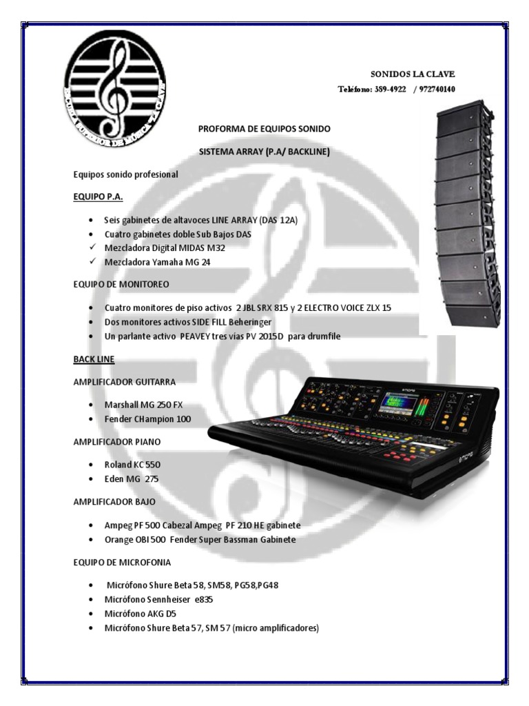 Proforma Line Array | PDF