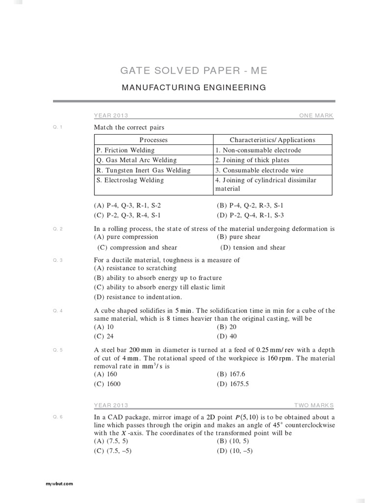 Manufacturing Engineering | PDF | Casting (Metalworking) | Welding
