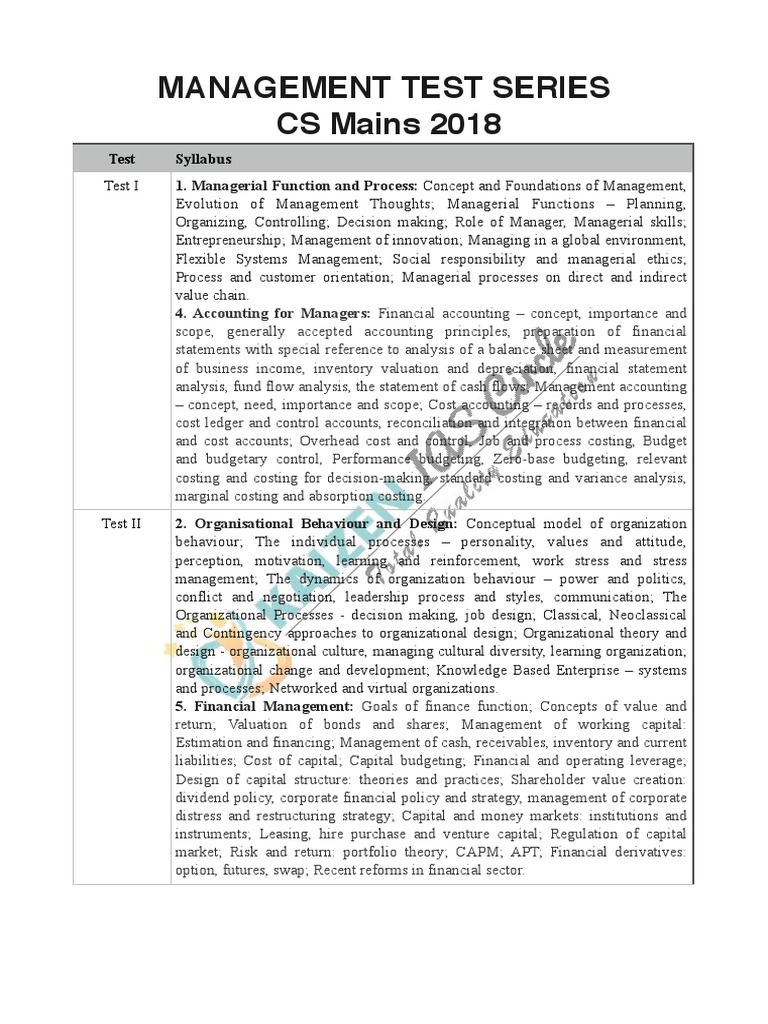 Management Test Series 18xh8e | PDF | Strategic Management | Marketing
